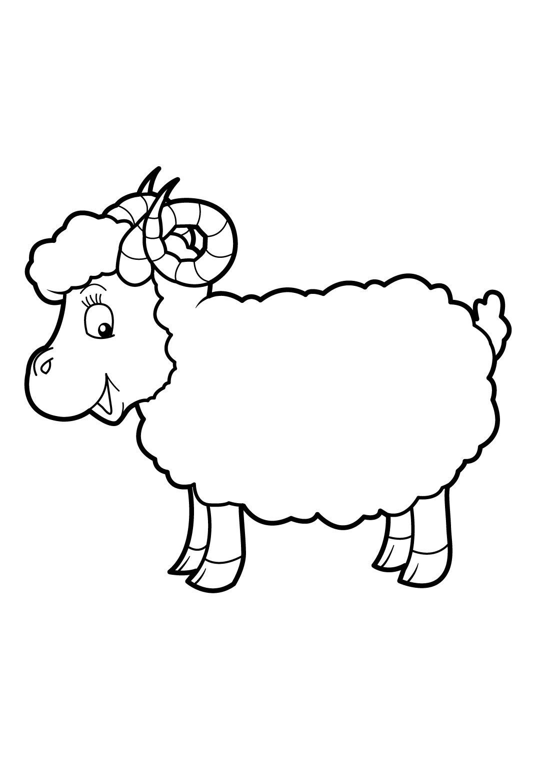 Mouton 17 - Coloriages Animaux - Moutons