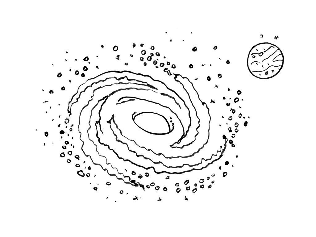 Voie lactée 11 - Coloriages Ciel et espace - Voies lactees