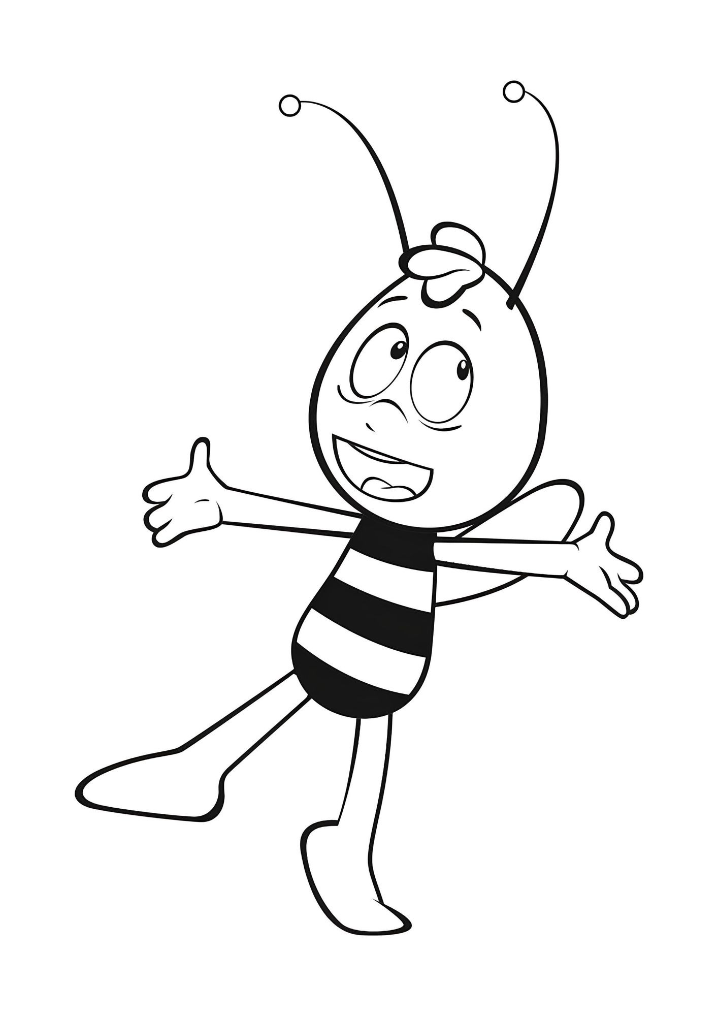 Willy est prêt - Coloriages Dessins animes - Maya l Abeille