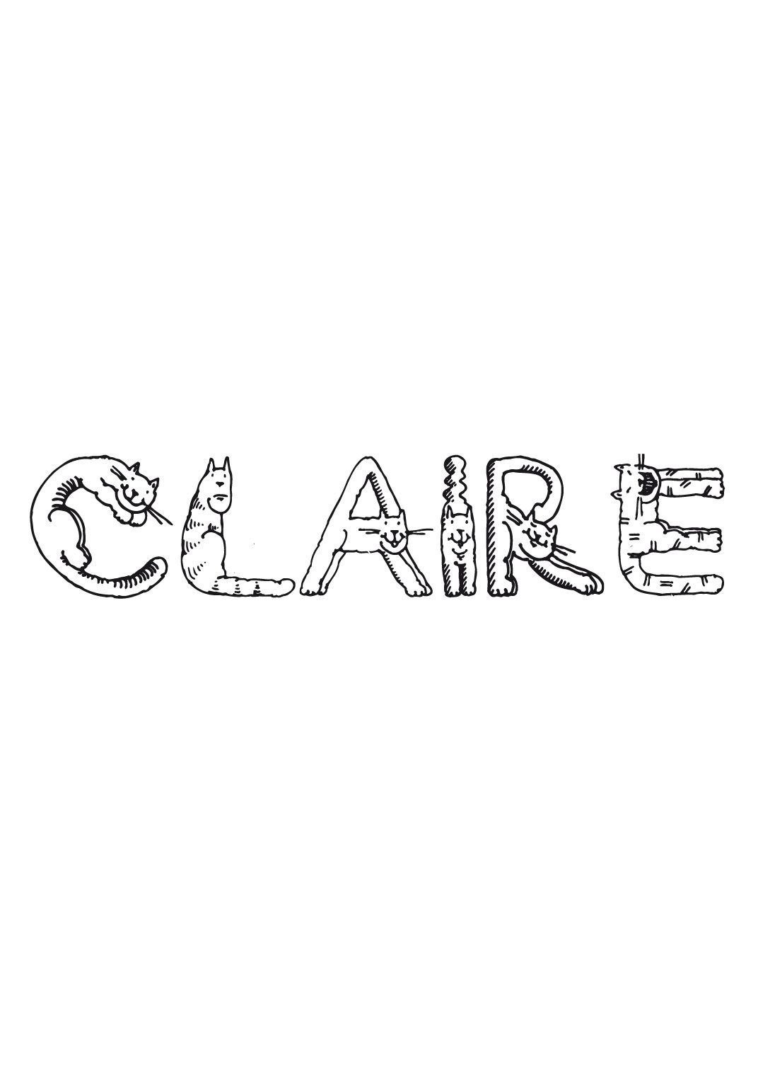 Claire - Coloriages Divers - Prenoms