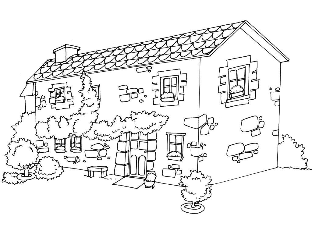 Maison 11 - Coloriages Maison - Maison