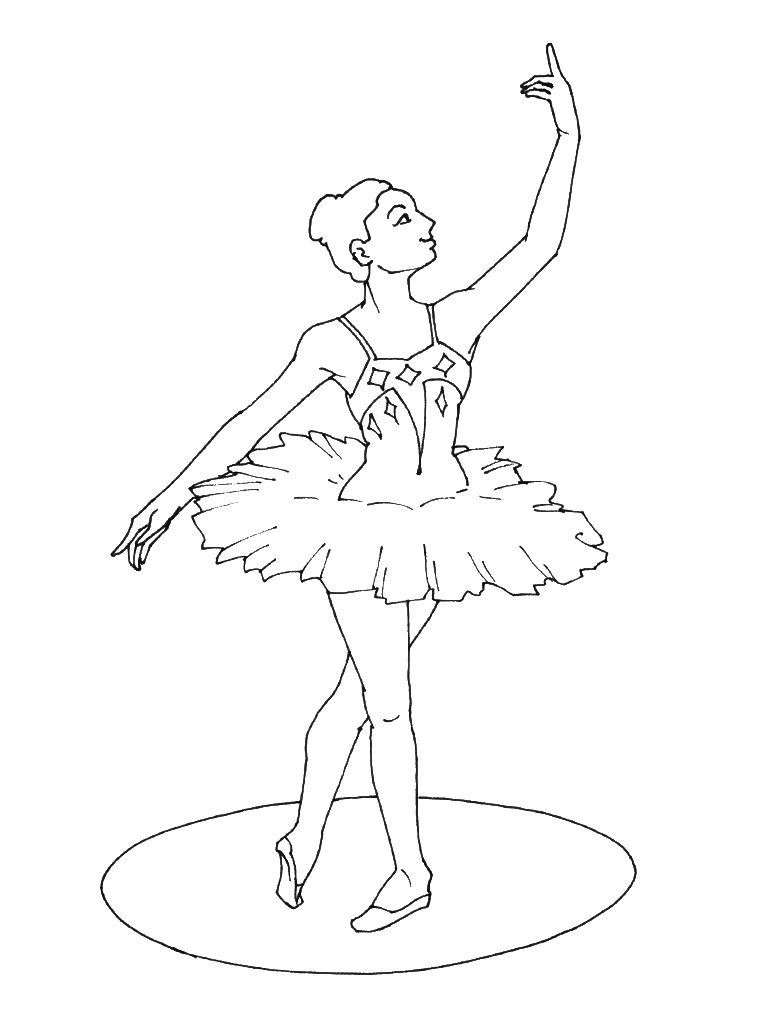 Danseuse 8 - Coloriages Metiers - Danseuses