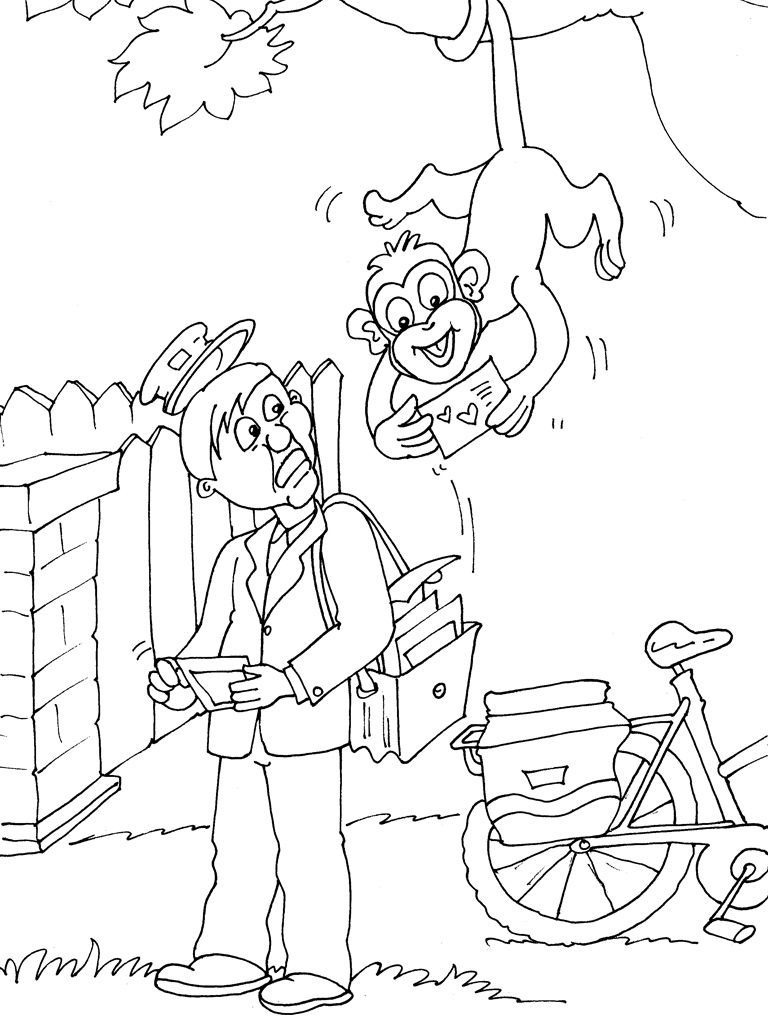 Facteur 20 - Coloriages Metiers - Facteurs