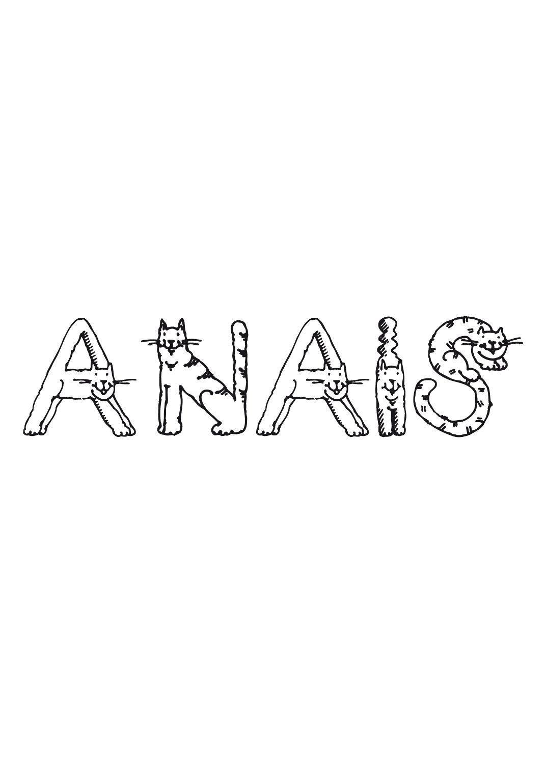Anais Name Page Coloring Pages