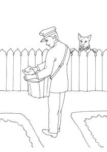 Coloriages Facteurs à imprimer - Coloriages Metiers