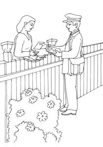 Coloriages Facteurs à imprimer - Coloriages Metiers