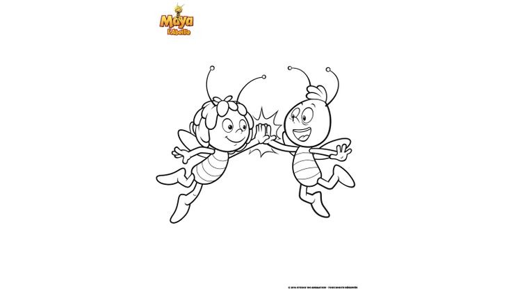 Maya et Willy, amis pour la vie - Coloriages Dessins animes - Maya l ...