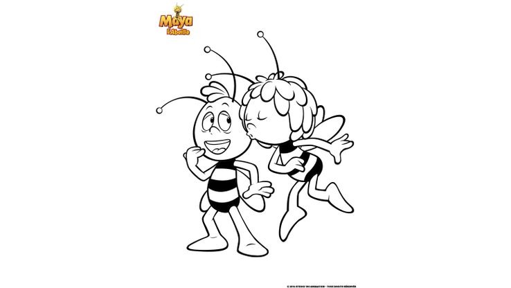 Maya et Willy sont très proches - Coloriages Dessins animes - Maya l ...