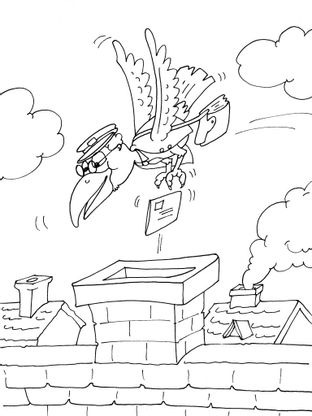 Coloriage Facteur 17 - Coloriage Facteurs - Coloriages Metiers