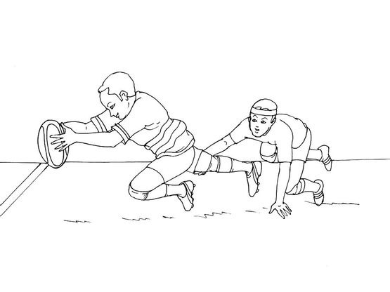 Coloriage Rugby 4 - Coloriage Rugby - Coloriages Sports