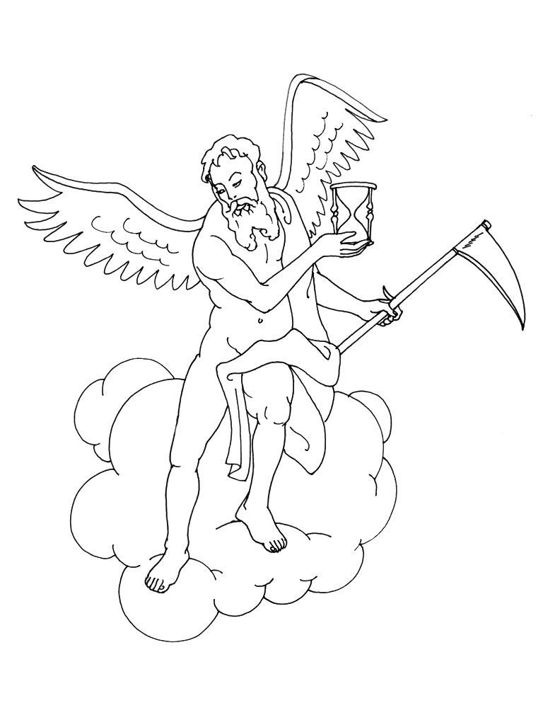 Cronos Chronos Mythologie Griego Colorir Grec Gott Greek Griechische ...